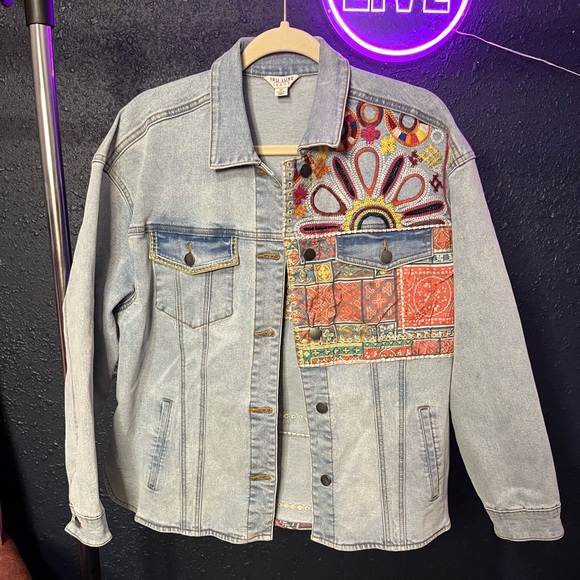 Tru Luxe Jeans | Jackets & Coats | Tru Luxe Jeans Nwt Mixed Print ...